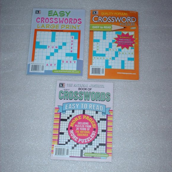 Crossword Puzzles | Games | Bundle Of Three Crossword Puzzle Books ...